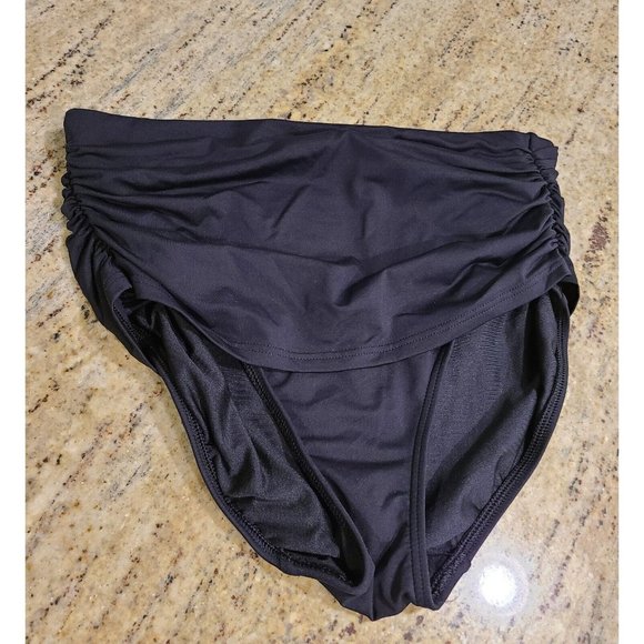 Lands' End | Swim | Lands End Size 6 Swim Bikini Bottom Brief Black Top ...